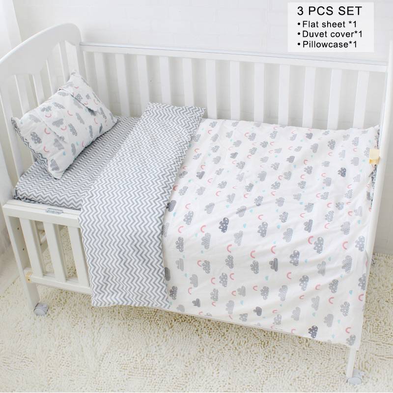 Baby Crib Bedding Set Pure Cotton (2 Designs) - Bedding Sets Collection